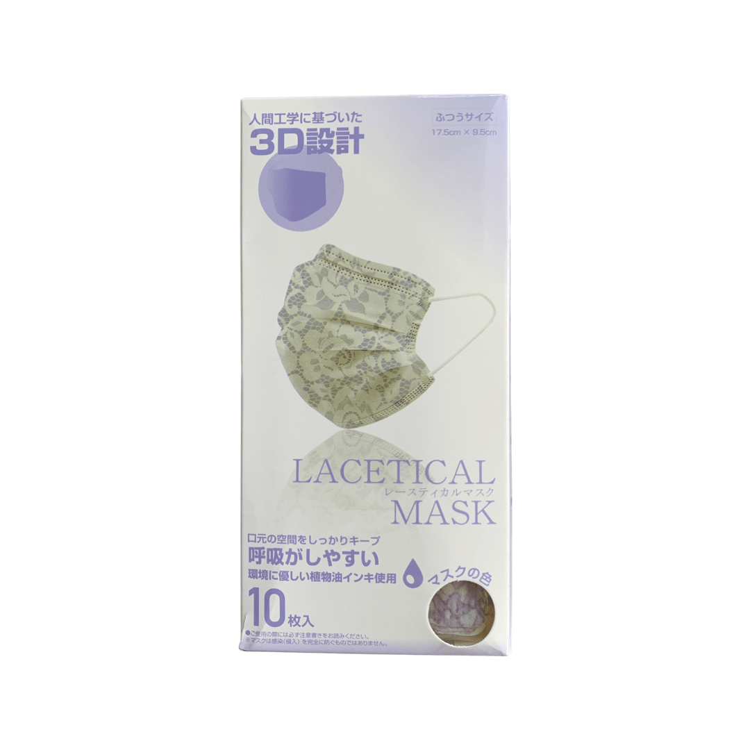 Lacetical Japan Adults Disposable Face Masks - Box of 10